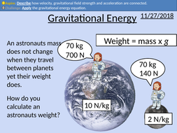 GCSE Physics: Gravitational Energy | Teaching Resources