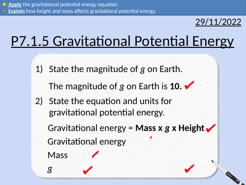 GCSE OCR Physics: P7.1 Energy and Forces | Teaching Resources