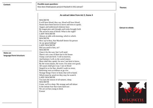 Macbeth Act 3 - Low Ability resources | Teaching Resources