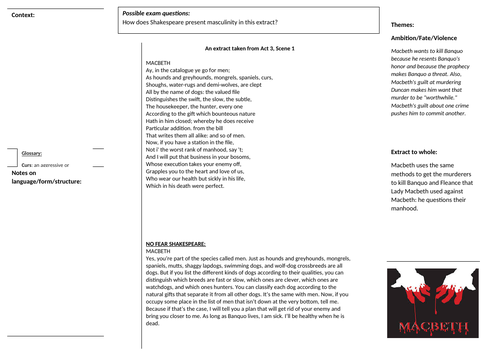 Macbeth Act 3 - Low Ability resources | Teaching Resources