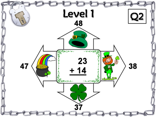 Two Digit Addition With & Without Regrouping St. Patrick's Day Escape ...