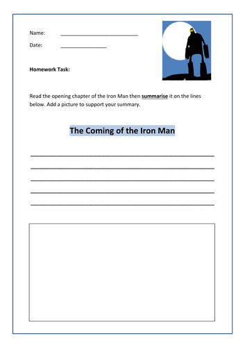 Iron Man Storyboard & Summary | Teaching Resources