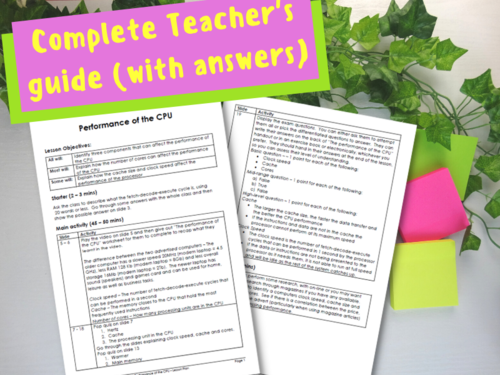 CPU Performance Lesson | Teaching Resources