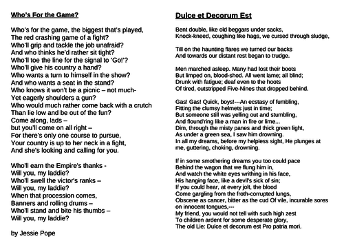 KS3 War and Conflict Complete Scheme of Work/ Learning- Poetry, Prose ...