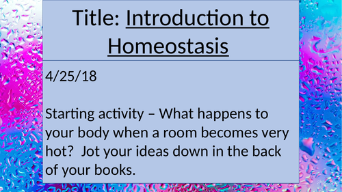 Homeostasis AQA Biology GCSE | Teaching Resources