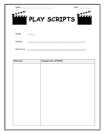 Play script writing template | Teaching Resources