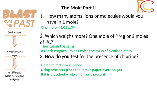 The Mole (topic 3 AQA Chemsitry) | Teaching Resources