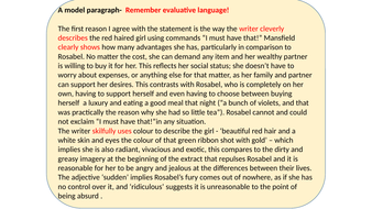 AQA English Language paper 1 - The Tiredness of Rosabel | Teaching ...