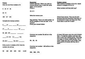 9 times tables fluency, reasoning and problem solving | Teaching Resources