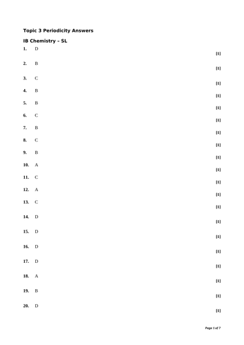 Periodicity - Periodic Table Chapter Notes Complete Lesson IB - A Level ...