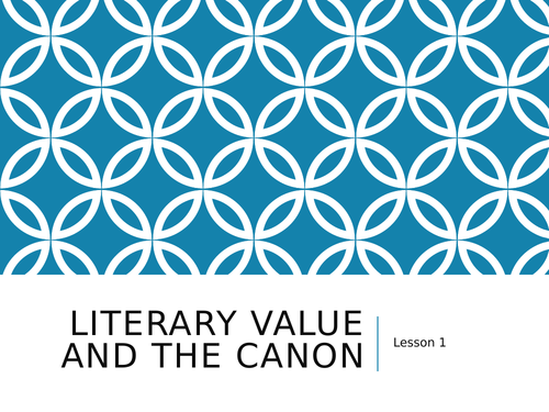 AQA Lit B NEA starter lesson on the canon and aesthetics | Teaching ...