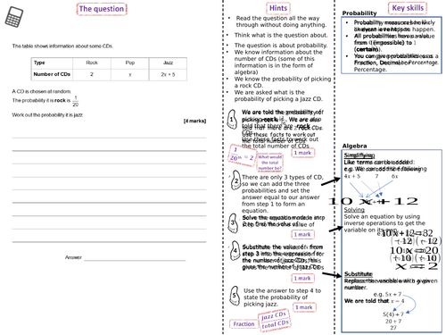 GCSE - Scaffolded Common Questions (AQA H/F) | Teaching Resources