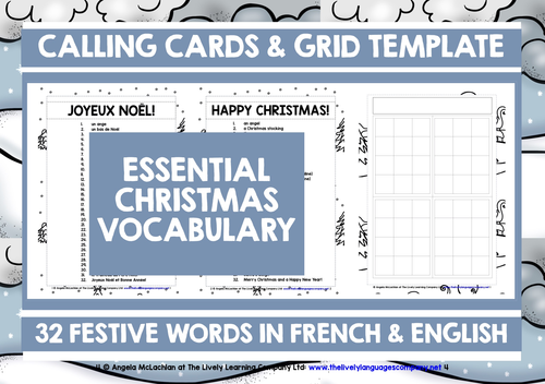 FRENCH CHRISTMAS BINGO | Teaching Resources