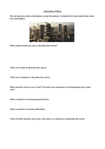 Dystopian Story Writing Worksheets Creative Writing | Teaching Resources