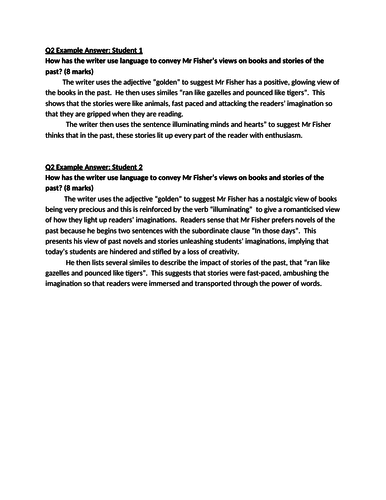 English Language GCSE Paper 1 June 2018: tips, example answers, skills ...