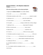 Spanish Pluperfect Subjunctive Worksheet: Pluscuamperfecto Subjuntivo ...