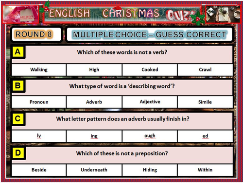 English Christmas Quiz | Teaching Resources