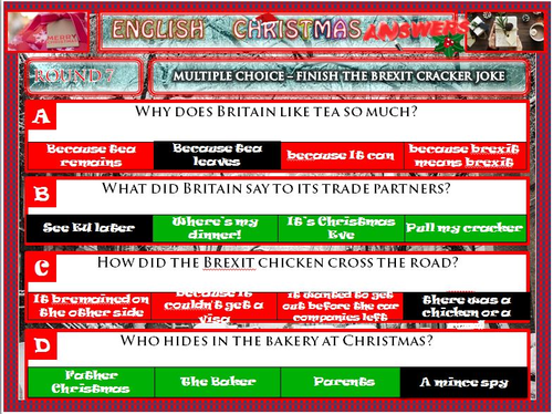 English Christmas Quiz | Teaching Resources