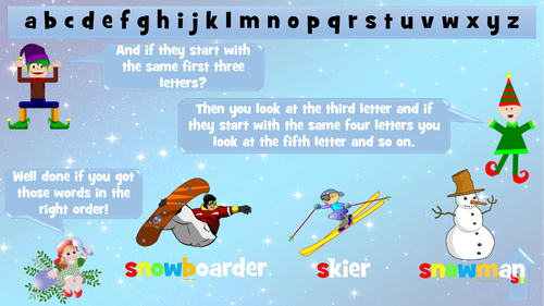 Alphabetical Order - Christmas Themed | Teaching Resources