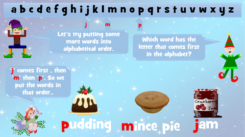 Alphabetical Order - Christmas Themed | Teaching Resources