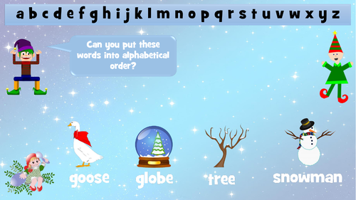 Alphabetical Order - Christmas Themed | Teaching Resources