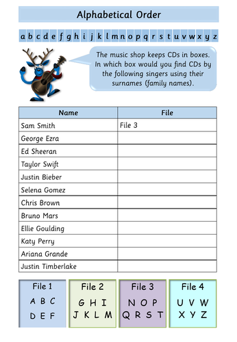 Alphabetical Order - Christmas Themed | Teaching Resources