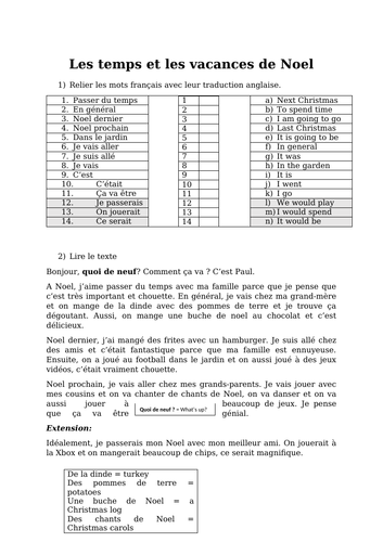 KS3 - French - vacances - Allez 1 - 7.1 7.2 7.3/7.4/7.5 - holiday (4 ...