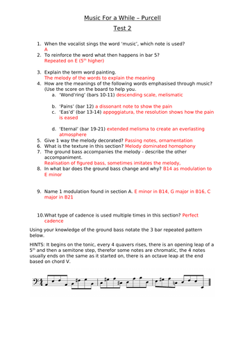 Purcell Music for a While Edexcel GCSE Music Scheme of Learning (Flip Learning) | Teaching Resources