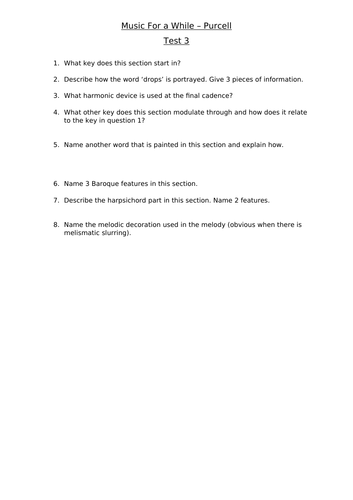 Purcell Music for a While Edexcel GCSE Music Scheme of Learning (Flip ...