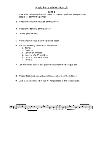 Purcell Music for a While Edexcel GCSE Music Scheme of Learning (Flip ...