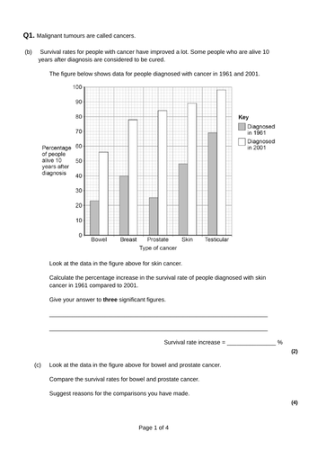 AQA GCSE new specification Cancer Trilogy/ Biology | Teaching Resources