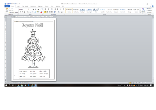 FRENCH - CHRISTMAS - NOËL - Colour by numbers - Worksheets | Teaching ...