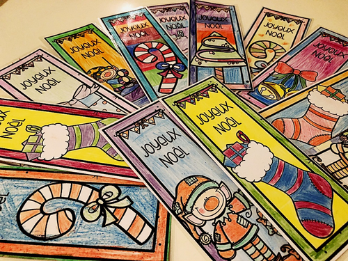 16 Merry Christmas Bookmarks French | Teaching Resources