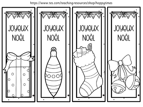 16 Merry Christmas Bookmarks French | Teaching Resources