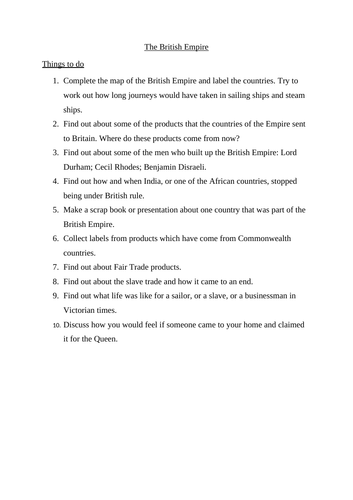 The British Empire | Teaching Resources