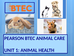 Animal Care Unit 1 (Animal Health) | Teaching Resources