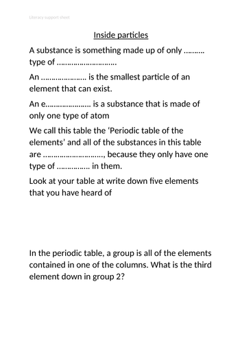 Inside Particles AQA Activate KS3 Year 7 Lesson 5.1.8. of Matter Unit suitable for non ...