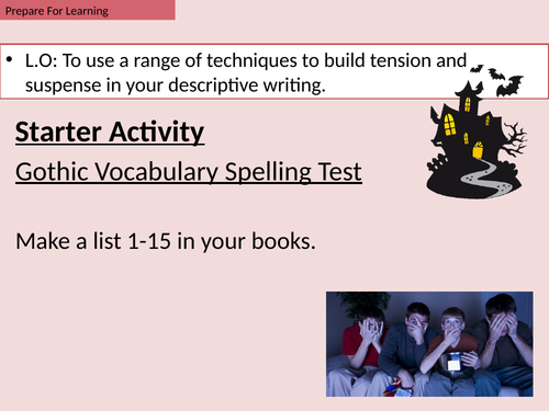Gothic Horror - Full Scheme of work for the KS3 unit. Lessons and ...