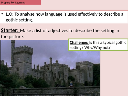 Gothic Horror - Full Scheme of work for the KS3 unit. Lessons and ...
