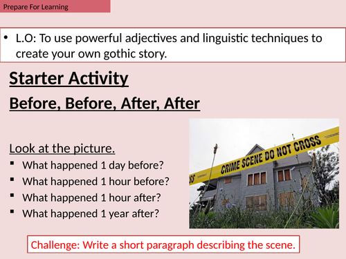 Gothic Horror - Full Scheme of work for the KS3 unit. Lessons and ...