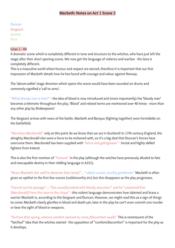 Macbeth Act 1 Resources | Teaching Resources