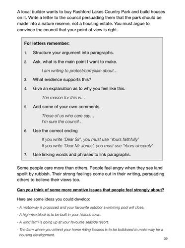 Learning Persuasive Writing and Argument (9-14 years) Print Version ...