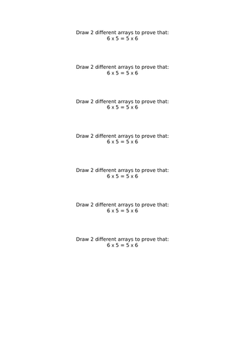 Arrays, part whole, multiplication year 2 Maths SATs prep ks1 ...