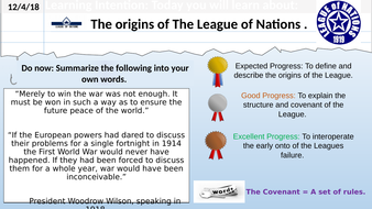 The Origins and Structure of 'The League of Nations'. | Teaching Resources