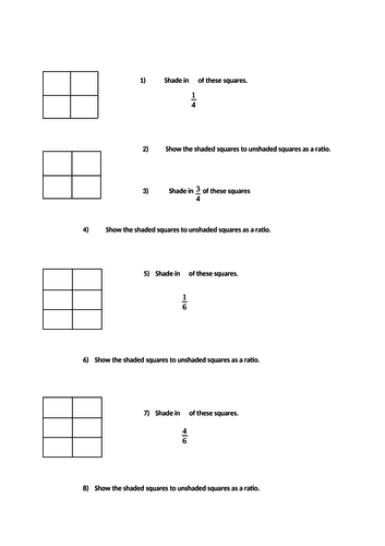 Convert fractions to ratio | Teaching Resources