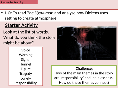 Charles Dickens The Signalman - How is language used to describe ...