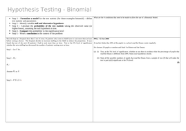 Binomial Hypothesis Tests | Teaching Resources