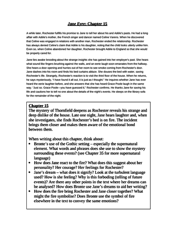 JaneEyre - Chapter by Chapter | Teaching Resources