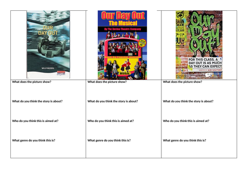 Our Day Out - Willy Russell | Teaching Resources