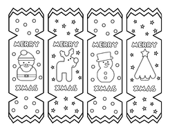 Christmas Cracker Bookmarks Colouring Activity | Teaching Resources